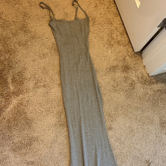 SKIMS | Dresses | Skims Light Grey Long Slip Soft Lounge Maxi Dress ...